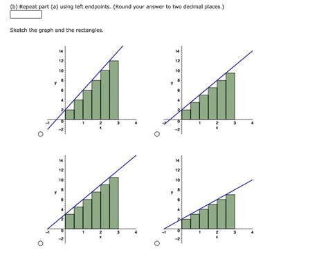 solved b repeat part a using left endpoints round your answer to
