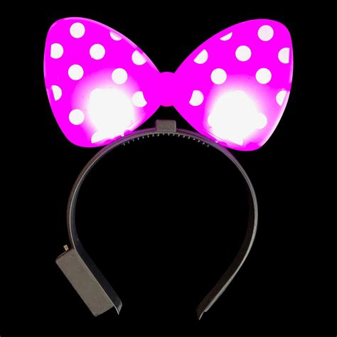 Led Light Up Bow Headband Glowtopia