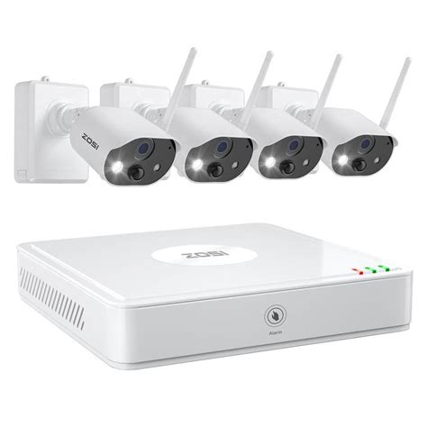 ZOSI 4 Channel 1080p NVR Security Camera System With 4 Wireless
