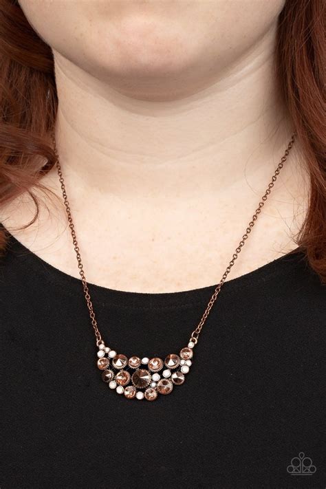 Paparazzi Necklace ~ Effervescently Divine Copper Paparazzi Jewelry