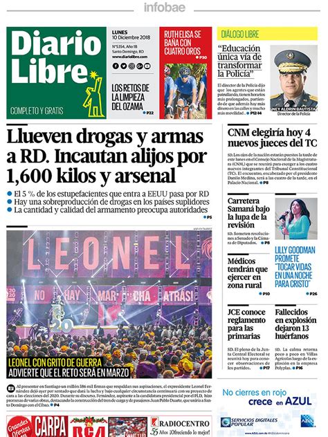 Diario Libre República Dominicana Lunes 10 De Diciembre De 2018 Infobae
