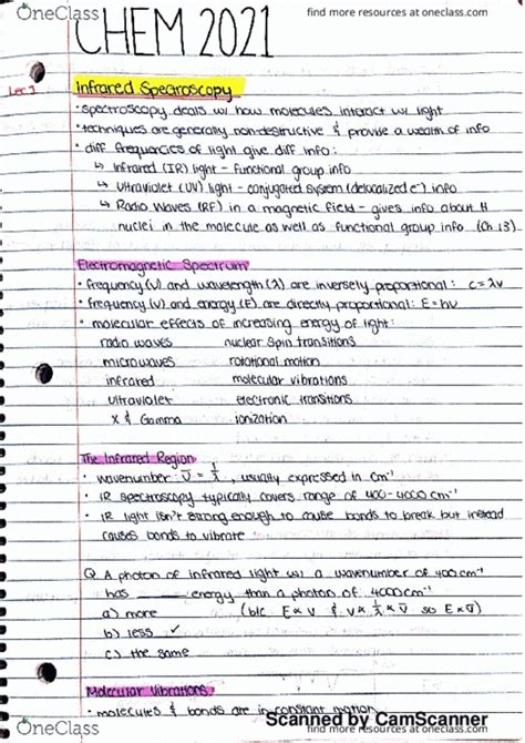 Chem 2021 Lecture 1 Spectroscopy Oneclass