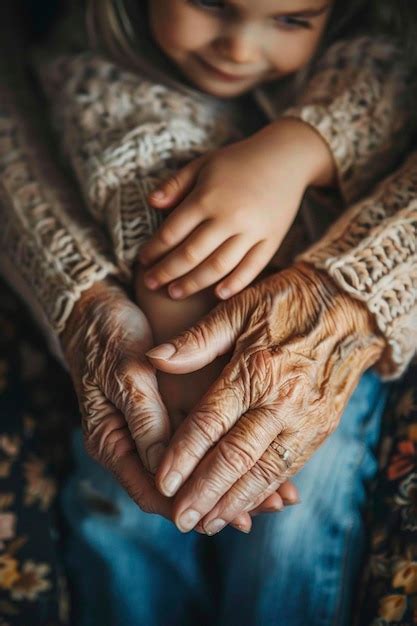 A Heartwarming Candid Moment A Grandmother With Her Granddaughter