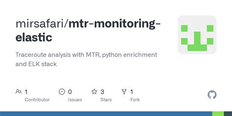 GitHub Mirsafari Mtr Monitoring Elastic Traceroute Analysis With MTR