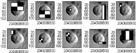 First Ten Features Selected With Boosting Over A Crater Download Scientific Diagram
