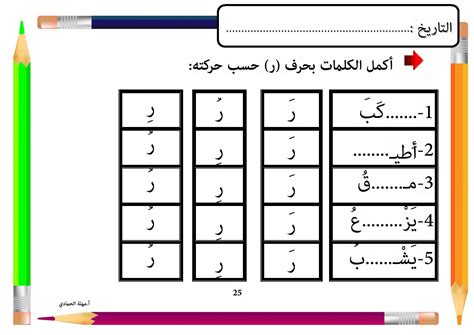 أوراق عمل مد حرف الياءـ صور الصف الأول لغة عربية الفصل الثاني