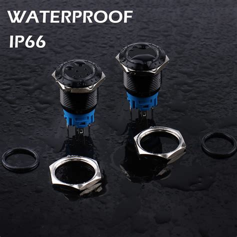 Snapklik Com DMWD PCS Mm Metal Waterproof Anti Vandal Latching Push Button Switch Self