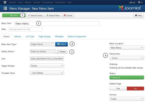 Joomla 3 x Wie bearbeitet man das obere Menü und ändert