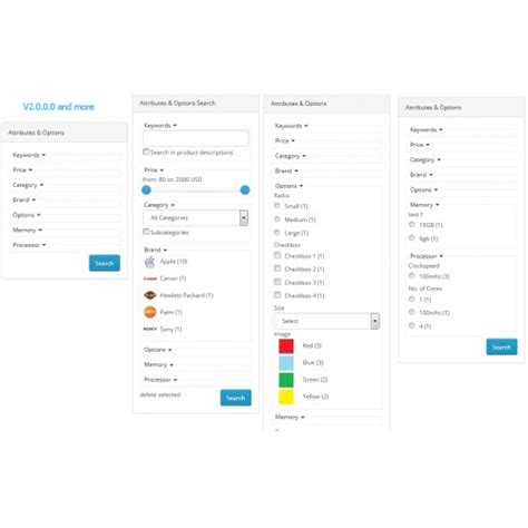 Opencart Attributes And Options Search