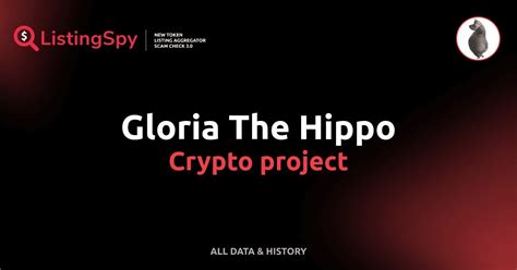 Gloria The Hippo Crypto Project Gloria Token Listings Events