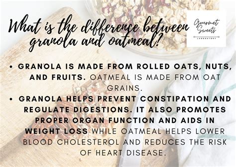 What Is The Difference Between Granola And Oatmeal Gourmet Sweets Laboratory
