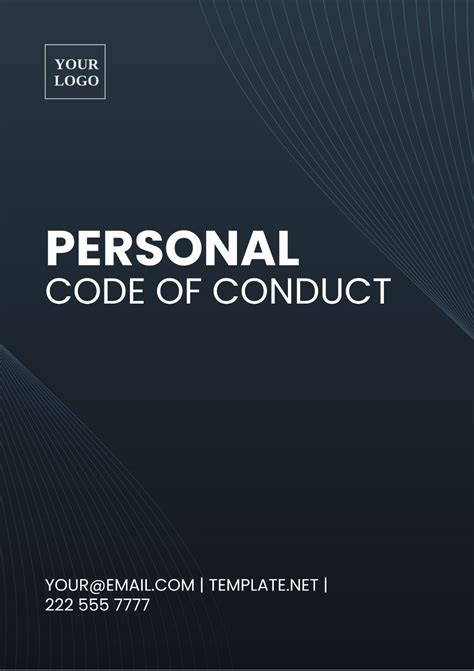 Personal Code Of Conduct Template Edit Online Download Example Template Net