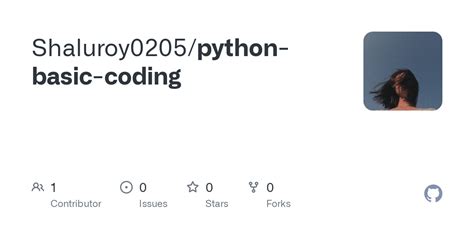 Github Shaluroy0205python Basic Coding