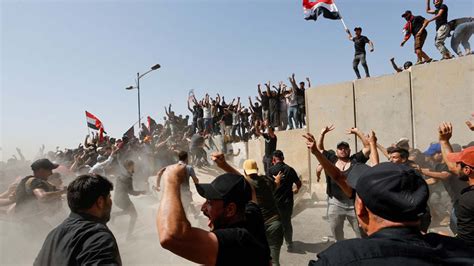 Supporters Of Iraqi Cleric Sadr Storm Baghdads Green Zone Again