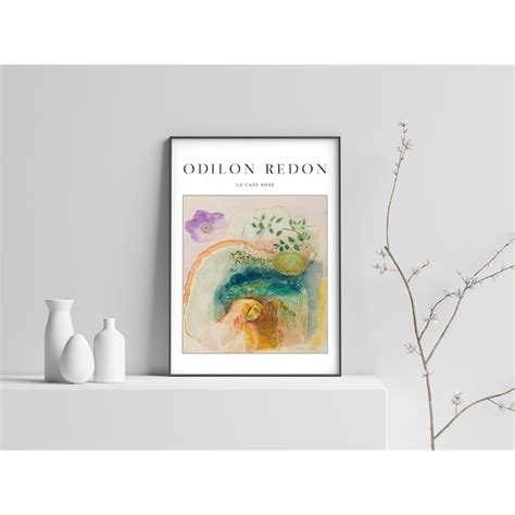 Odilon Redon Exhibition Poster La Cape Rose Floral Art Pri Inspire