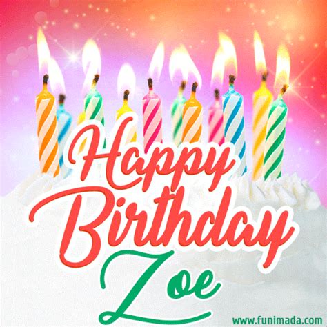 A White Creme Cake With Colorful Candles And The Words Happy Birthday