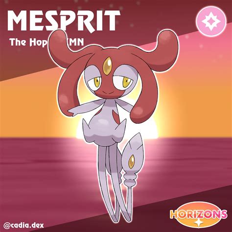 Pokemon Horizons Mesprit Cadian Form The Hope Pkmn Type Fairy Dex Entry “it Has A