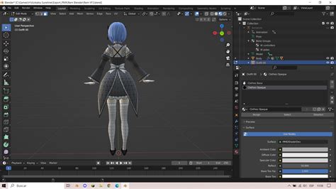 Anime Character Format Blender Fbx Unity 3d Model Turbosquid 2018666
