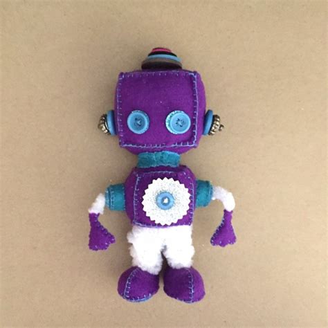 Felt Robot Sewing Pattern Felt Man Robot Sewing Pattern Pdf Etsy
