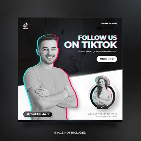 Tiktok 소셜 미디어 게시물 웹 배너 템플릿 프리미엄 벡터