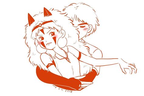 San And Ashitaka Mononoke Hime Drawn By Kiromnnk Danbooru