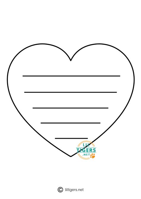 12 Free Printable Red Heart Templates Lil Tigers Lil Tigers