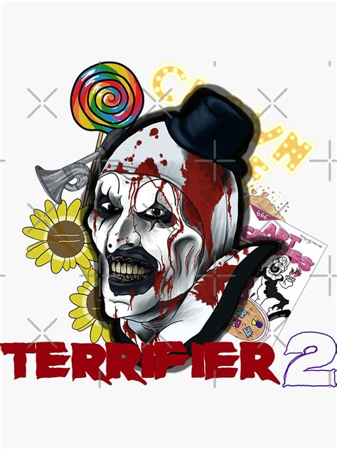 Terrifier 2 Art The Clown Fan Art Sticker For Sale By Pinkart666