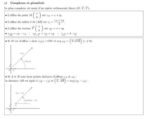 MathBox Fiche sur les nombres complexes et géométrie