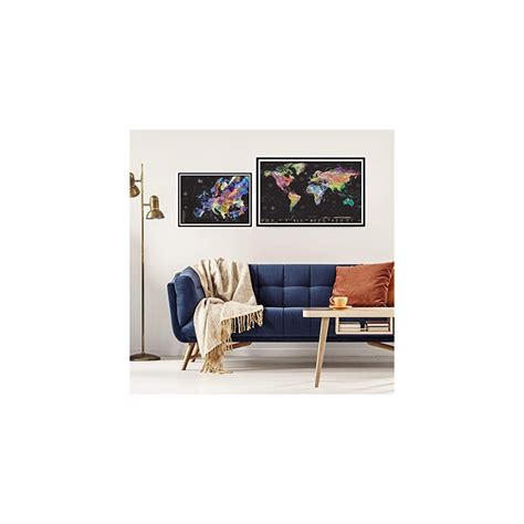 Scratch Off World Map Bonus Map Of Europe Detailed World Map Poster Scratch Off Map In