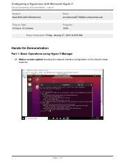 Hands On Guide To Configuring Hypervisor With Microsoft Hyper V Course Hero