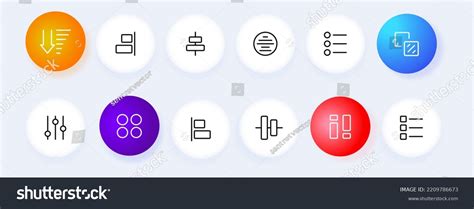 menu buttons set icon tiles squares stock vector royalty free
