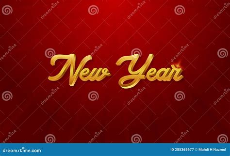 Happy New Year Golden Editable D Text Effect Design Stock Illustration Illustration Of