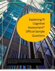 Pi Li Test Answers Explanations Pdf Explaining PI Cognitive Assessment Official Sample
