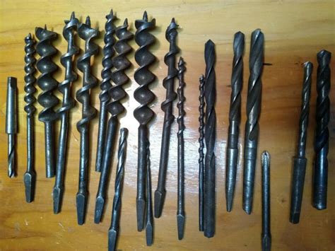Antique Brace Bit Hand Drill Auger Bits Lot Vintage Usa Various Brands