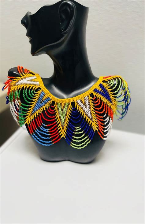 Beaded Zulu Necklacelarge Size Statement Pieceunique Authentic African