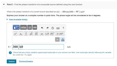 Answered Part A Find The Phasor Transform Of Bartleby