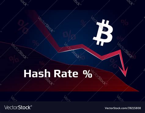 Bitcoin Btc Hash Rate Has Fallen Symbol Royalty Free Vector