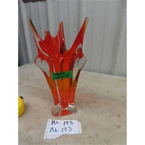 Chalet Glass Signed 12 Tall Mcsherry Auction Service Ltd