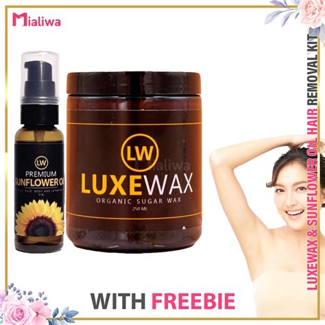 Luxewax Organic Sugar Wax Hair Removal And Sunflower Oil Waxing Kit