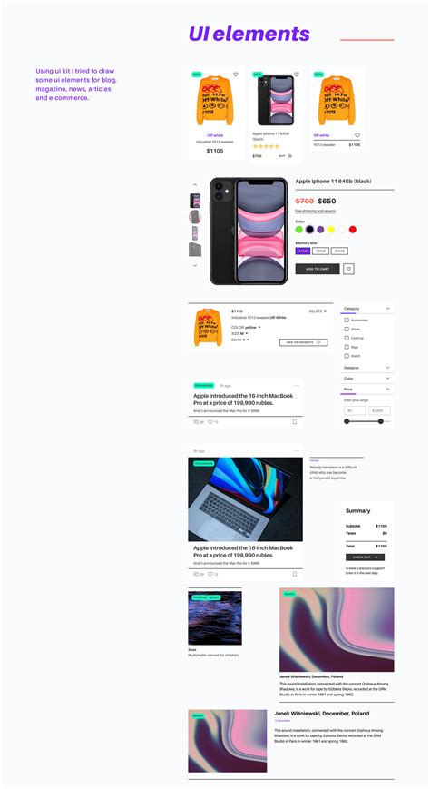 Free Figma UI KIT On Behance