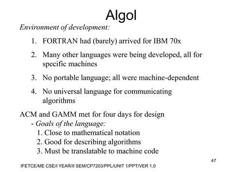 Principle Of Programming Language Subject Unit 1 Ppt Programming Languages Computing