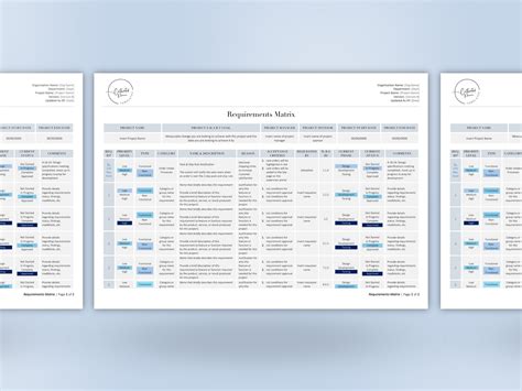 Requirements Matrix Template Requirements Traceability Matrix Template