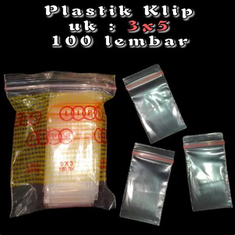 Plastik Klip Kecil Ukuran 3x5 Cm Isi 100 Lembar Plastik Ziplock