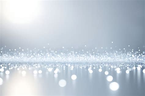 Bokeh Silver Lights Background With White Gradient Colors Reflecting On Textured Surface