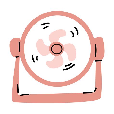 Hand Drawn Simple Portable Fan Electric Appliance 43049319 Vector Art