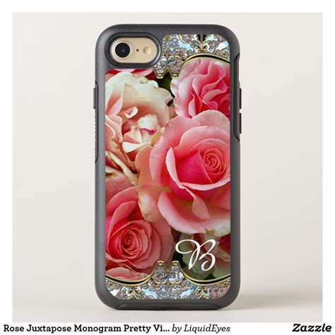 Rose Juxtapose Monogram Pretty Vintage Viii Otterbox Symmetry Iphone 8