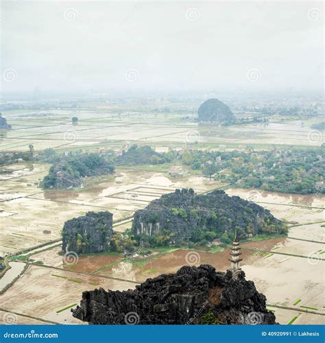 米的惊人的全景视图调遣， Ninh Binh，越南 库存图片 图片 包括有 云彩 农田 严重 乡下 40920991
