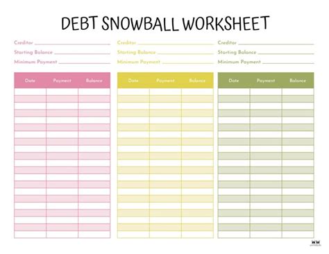 Debt Snowball Spreadsheet Printable Plan Your Year Easily