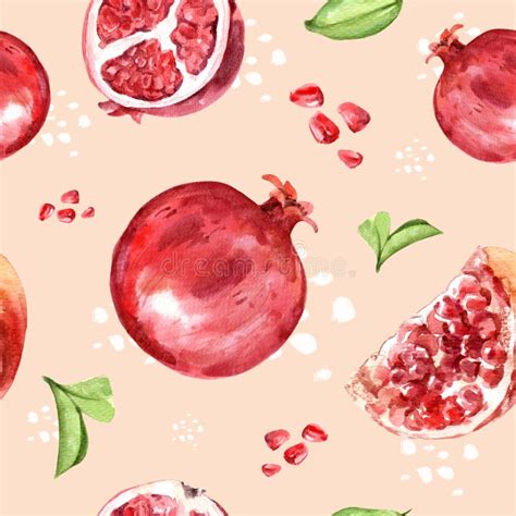 Pattern Design With Ruby And Leaves Red Theme Color Seamless