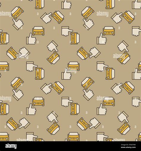 Car And Thumbs Up Vector Carsharing Concept Colored Seamless Pattern Stock Vector Image And Art
